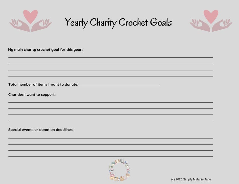 Charitable Crochet Donation Tracker: Printable Planner (PDF) - Etsy