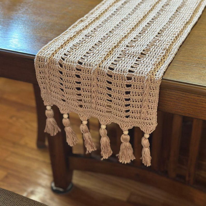 Crochet Pattern, Crochet Table Runner, Textured Crochet Table Runner - Etsy