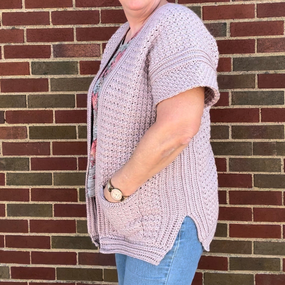 Crochet Pattern, Crochet Cardigan Pattern, Short Sleeve Crochet ...