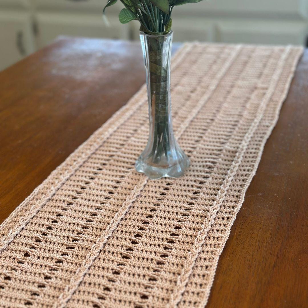 Crochet Pattern, Crochet Table Runner, Textured Crochet Table Runner - Etsy