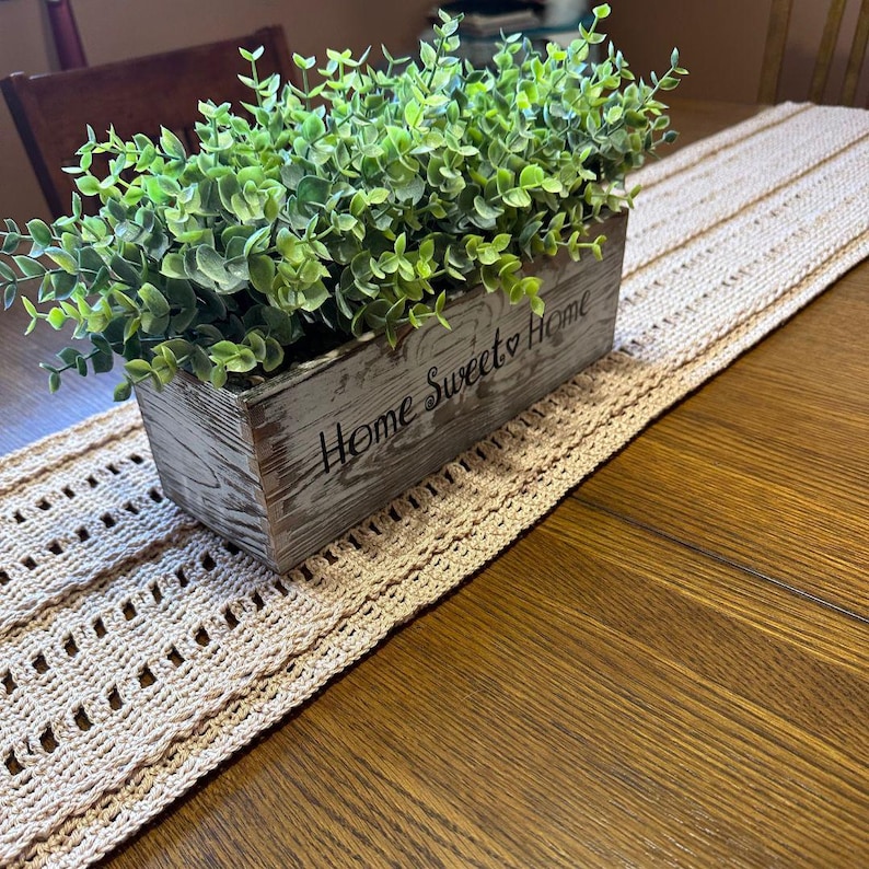 Crochet Pattern, Crochet Table Runner, Textured Crochet Table Runner - Etsy