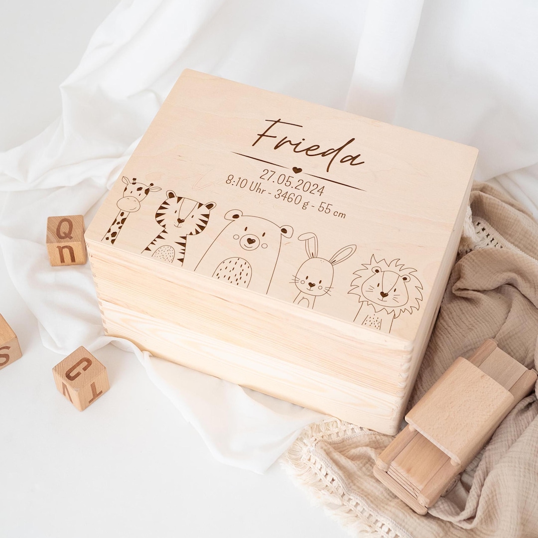 Baby Memory Box, Memory Box, Personalized Wooden Box, Birth Box, Baby ...