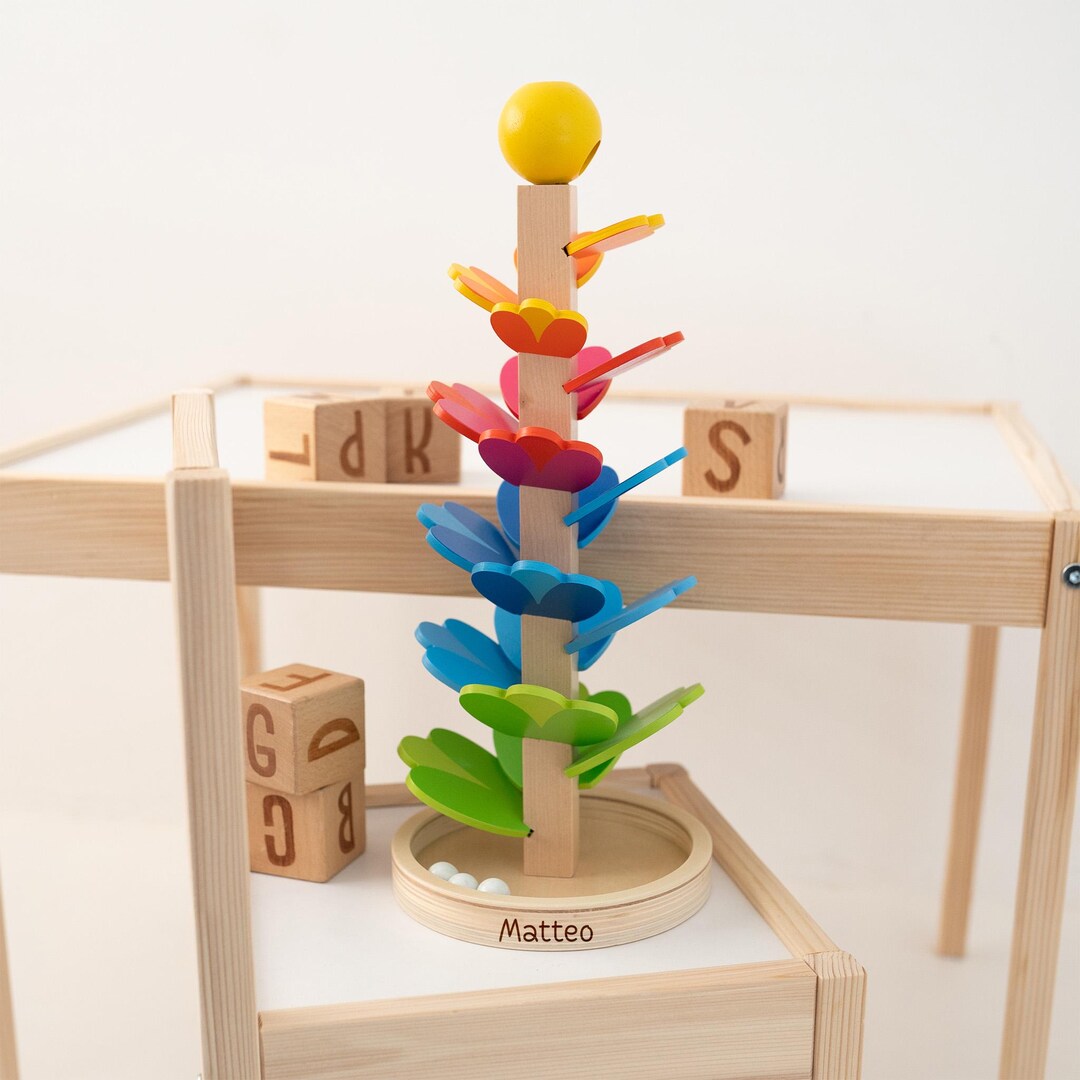 Sound Tree, Marble Run, Colorful Marble Run, Montessori Toy, 1st ...
