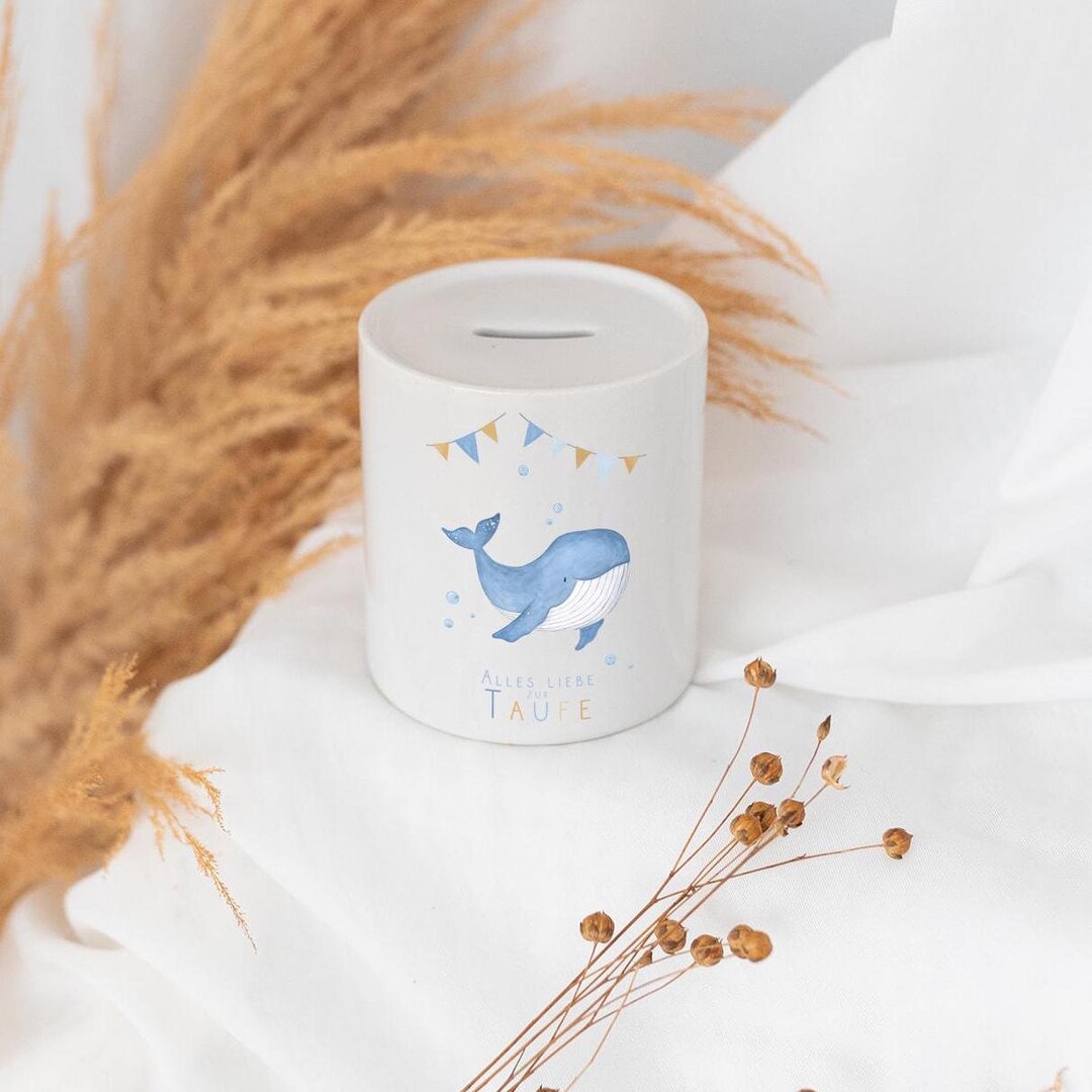 Money Box Baptism, Money Box Whale, Baptism Gifts, Money Gift Baptism ...