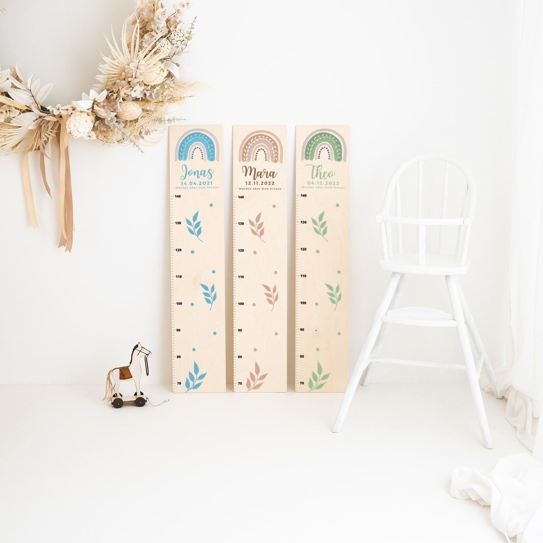 Rainbow Measuring Stick, Children's Measuring Stick, Birth Gift Girl ...