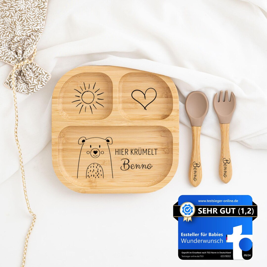 Personalized Baby Plate, Baby Gift, Children's Plate, Bamboo Baby Plate ...
