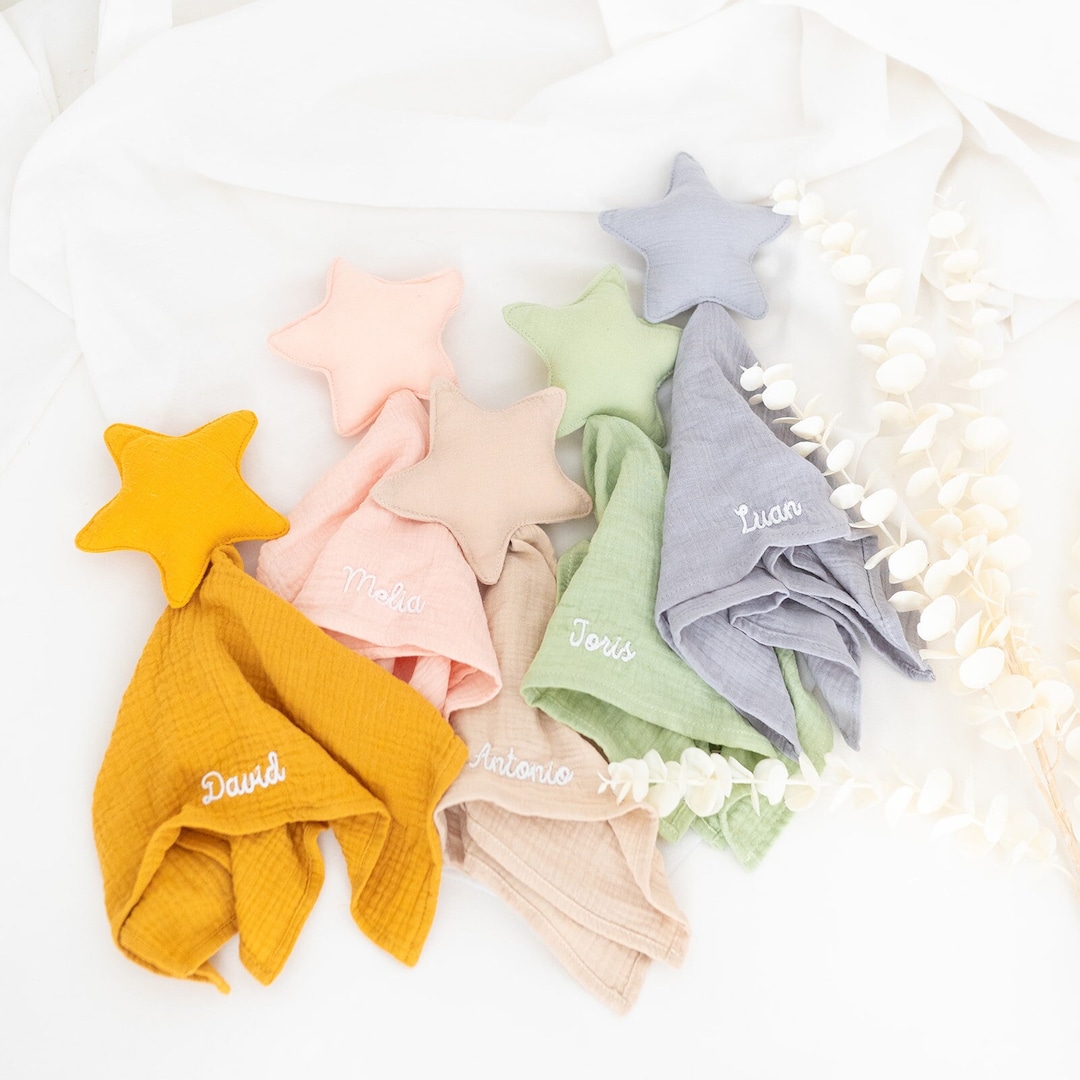Star Snuggle Blanket, Personalized Comfort Cloth, Baby Comfort Blanket ...