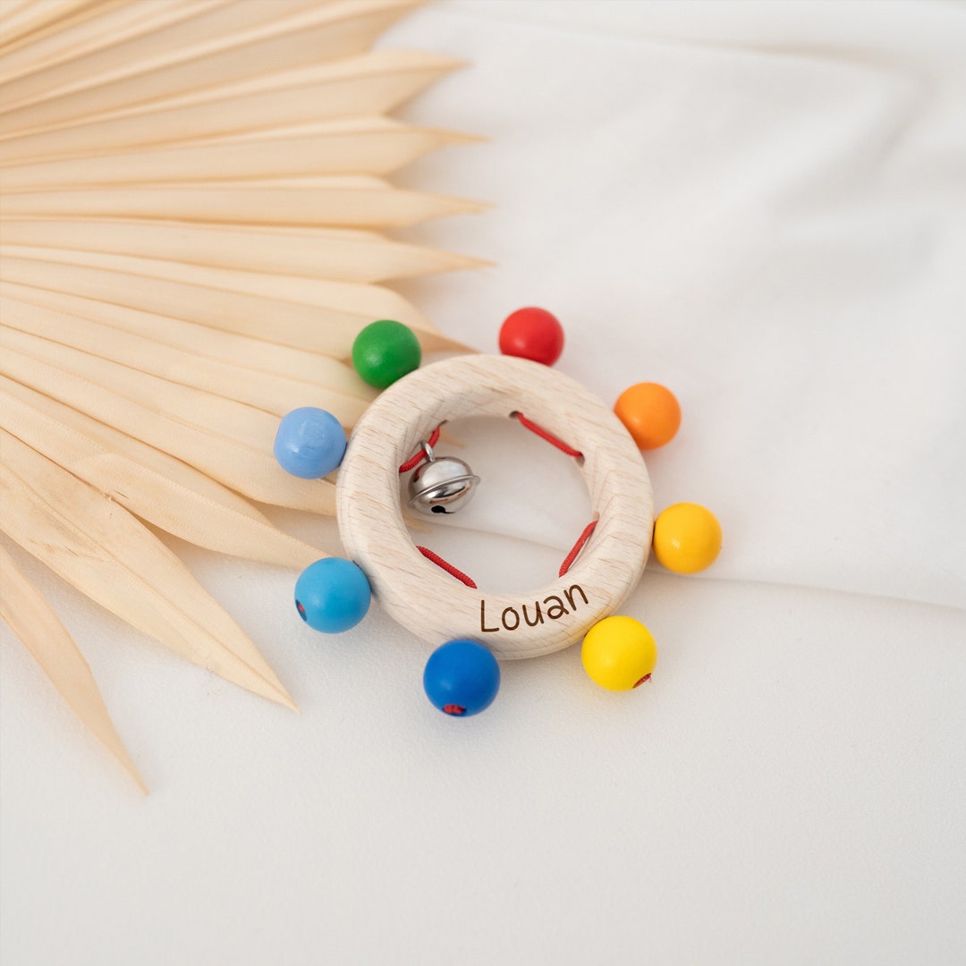 Rattle Baby, Rattle, Rattle Personalized, Neutral Baby Gifts, Baby ...