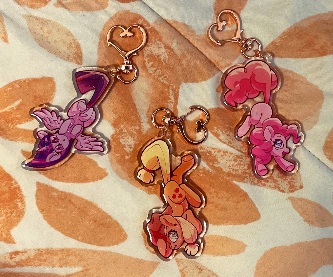 MLP Mane 6 Hanging Epoxy Acrylic Charms - Etsy