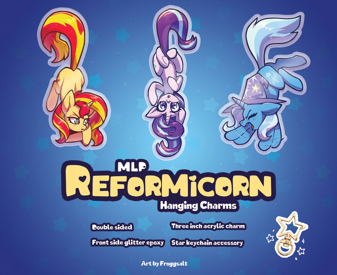 MLP Reformicorn Hanging Epoxy Acrylic Charms | Starlight Glimmer ...