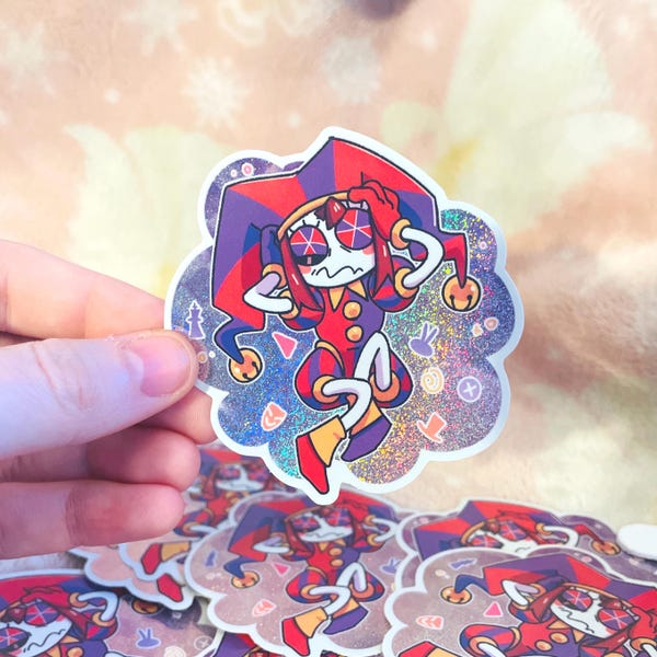 Pomni Vinyl Sticker - Etsy