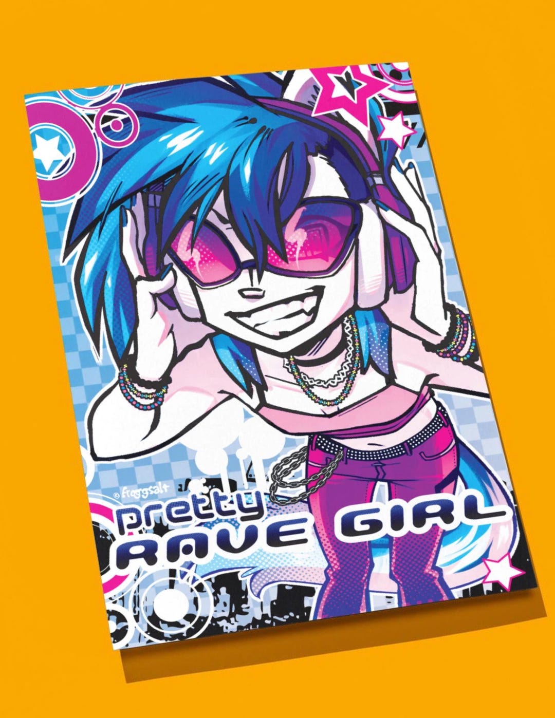 Djpon-3/vinyl Scratch MLP "pretty Rave Girl" EDM 12x18 Art Print Poster ...