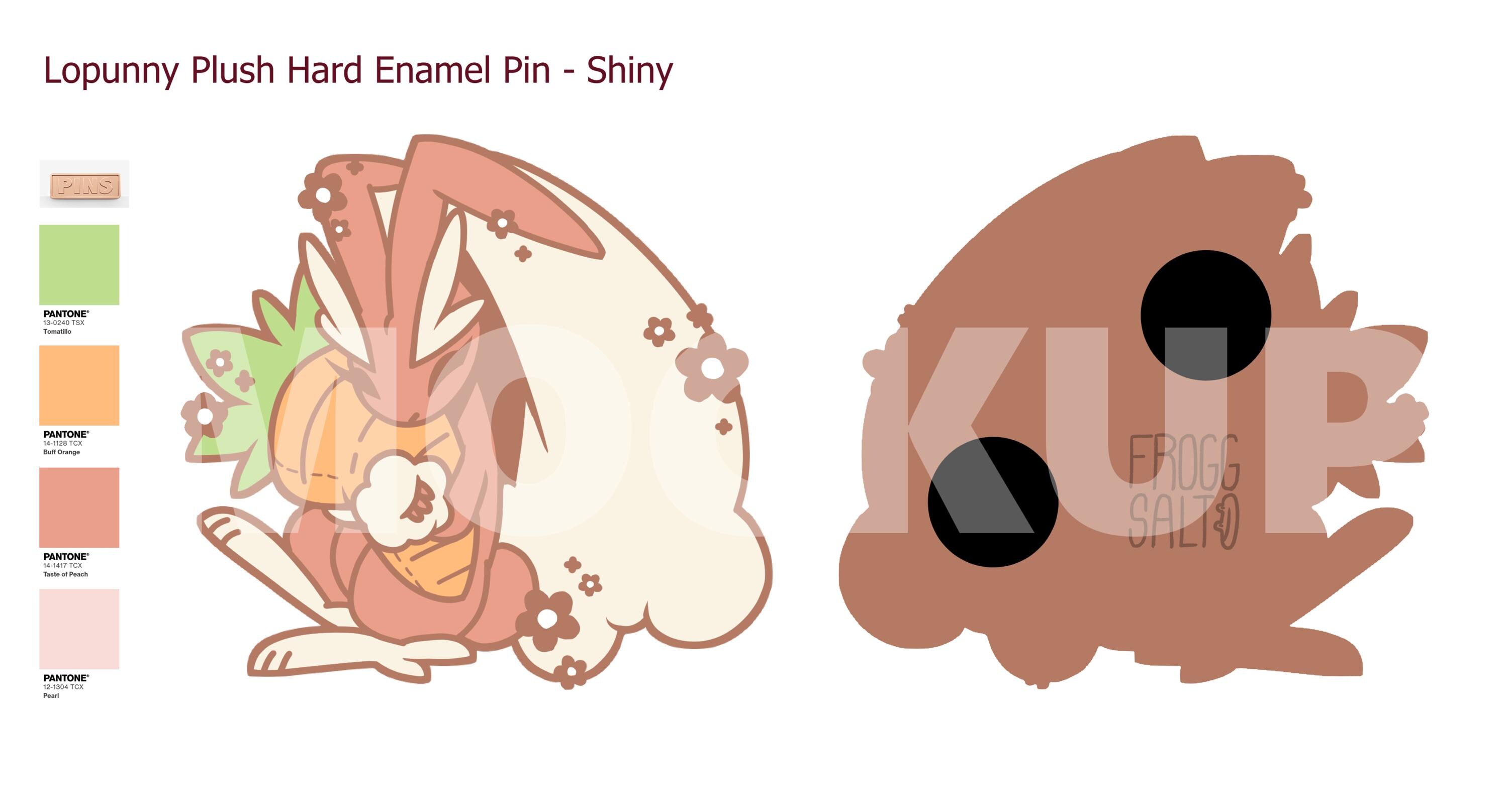 Lopunny With Plushie Carrot Pokemon Hard Enamel Pin | 1.75" Rose Gold ...