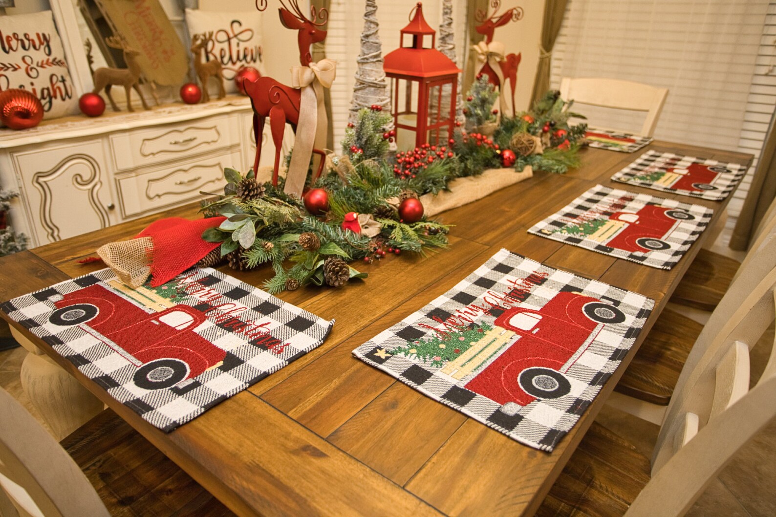 Christmas Placemats Readytoship Placemats Set of 4 6 or - Etsy