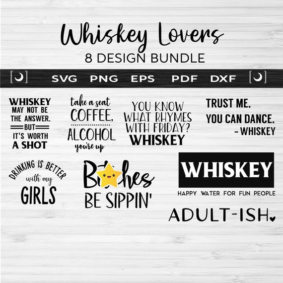 SVG Bundle Whiskey Svg Alcohol Gift for Whiskey Lover | Etsy