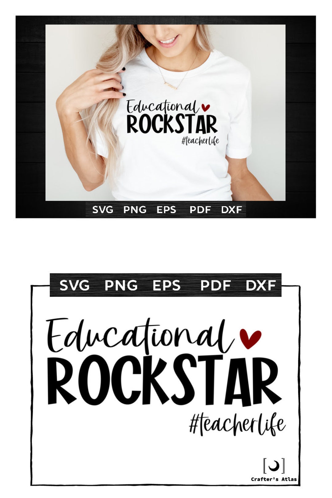 Educational Rockstar Svg, Teacher Shirt, Teacher Gift, Back to School ...