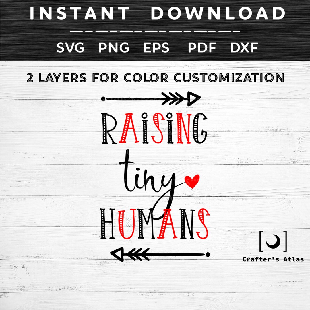 Parent SVG Raising Tiny Humans Cut Files Cricut - Etsy