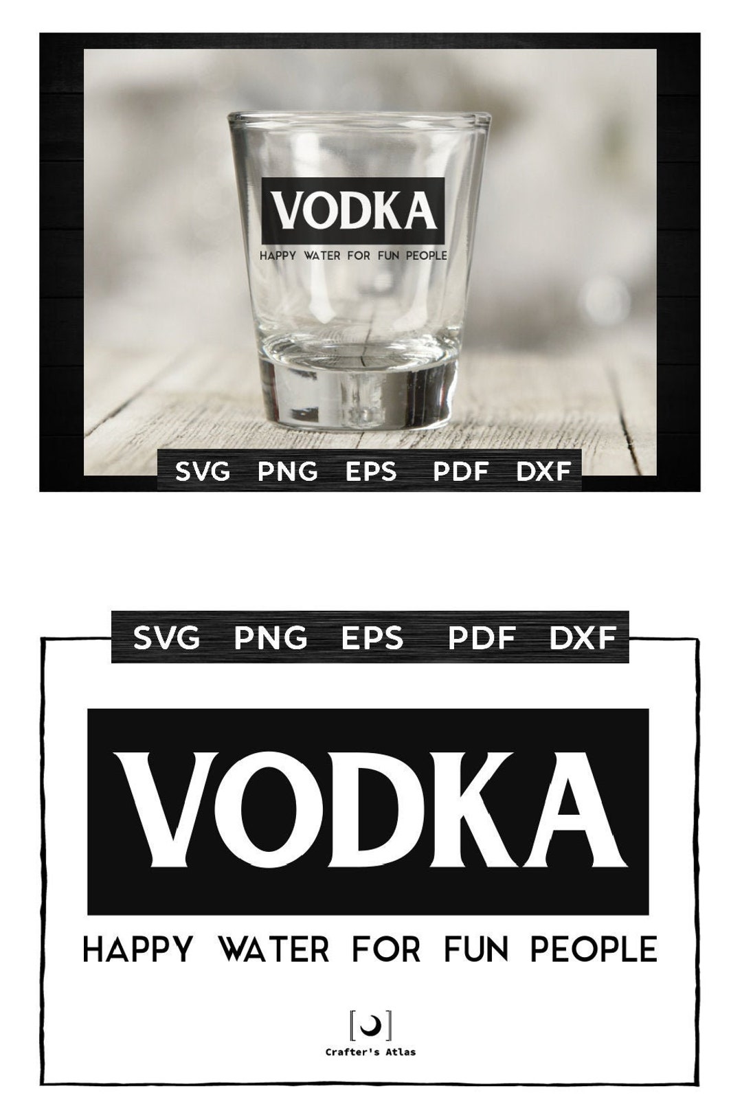 Vodka Svg, Vodka Happy Water, Funny Alcohol Shirt, Shot Glass Svg, Svg ...