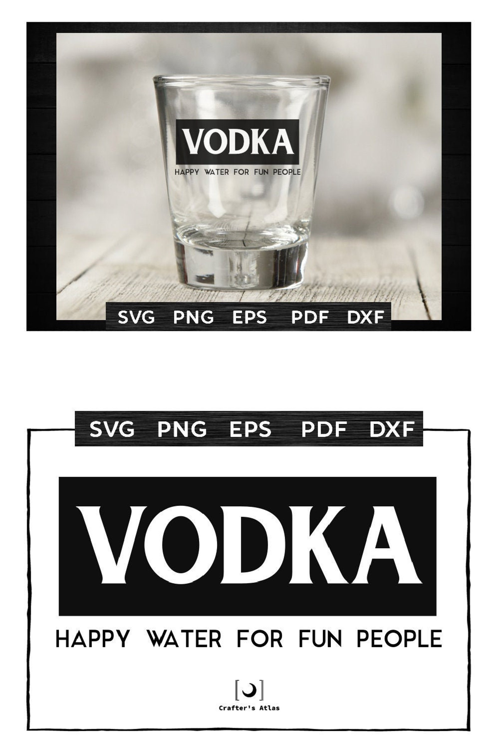 Vodka Svg Vodka Happy Water Funny Alcohol Shirt Shot Glass - Etsy