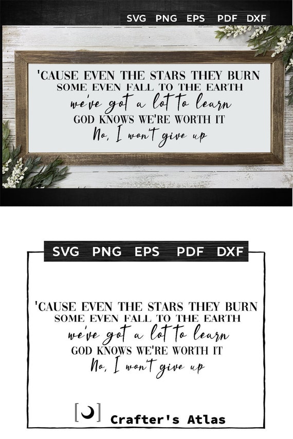 Farmhouse Sign Svg I Won't Give Up Jason Mraz Lyrics - Etsy