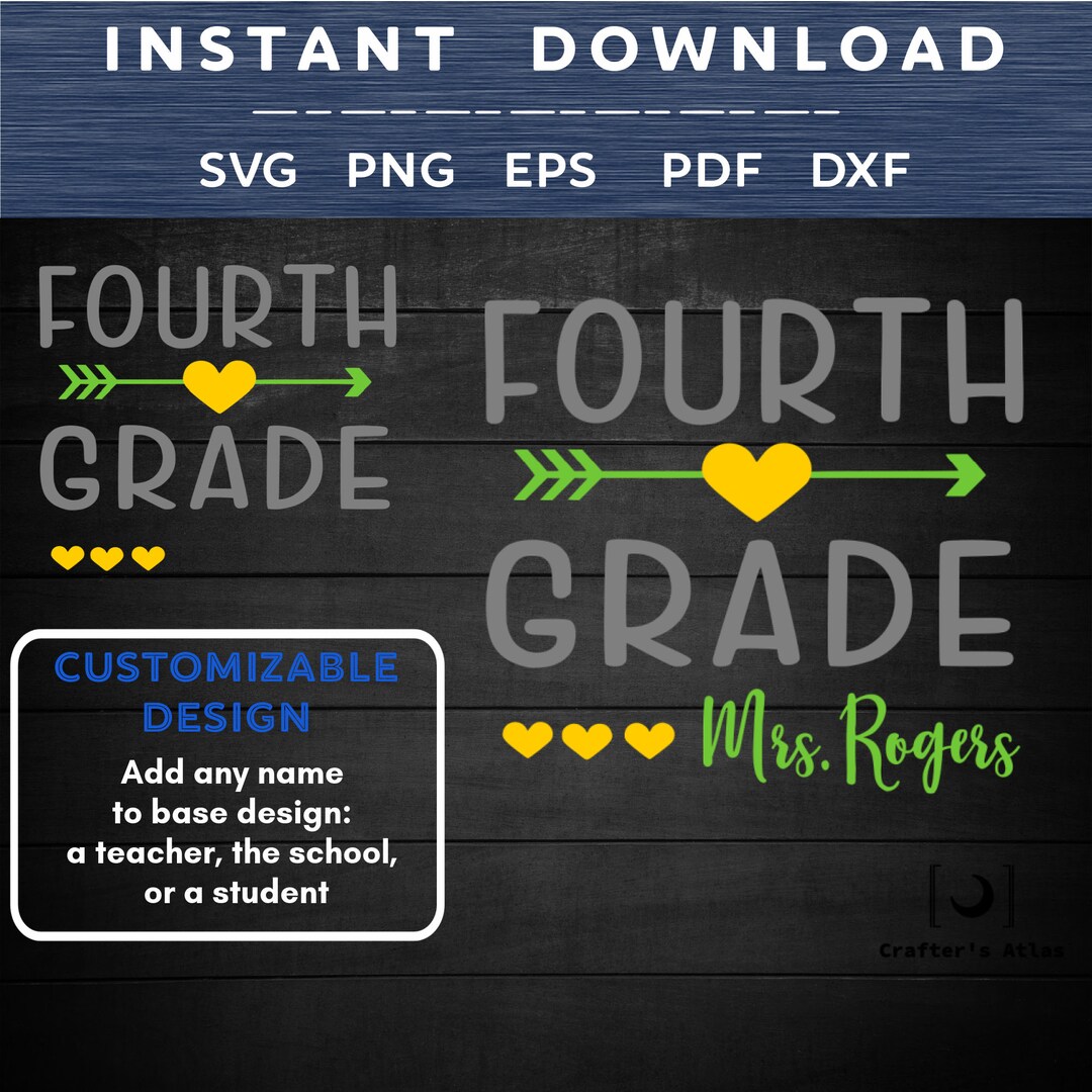 Custom Svg, Fourth Grade Svg, Fourth Grade Shirt, 4th Grade ...