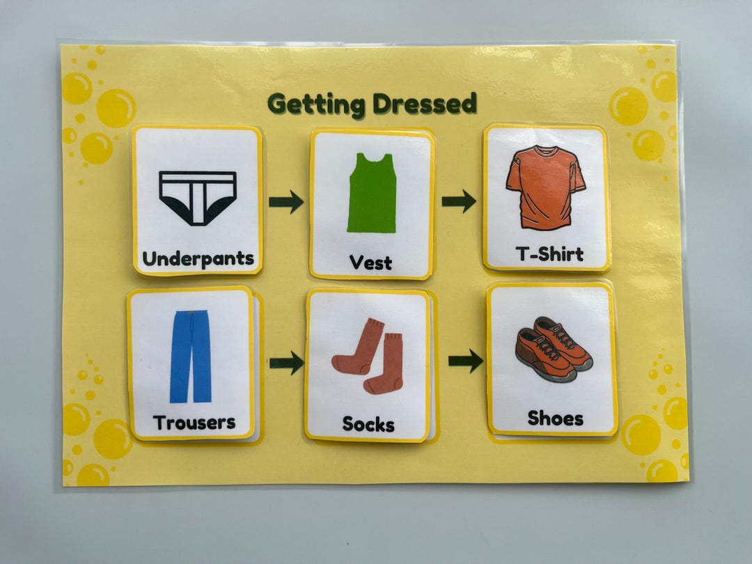 Getting Dressed SEN Visual Timetable - Etsy