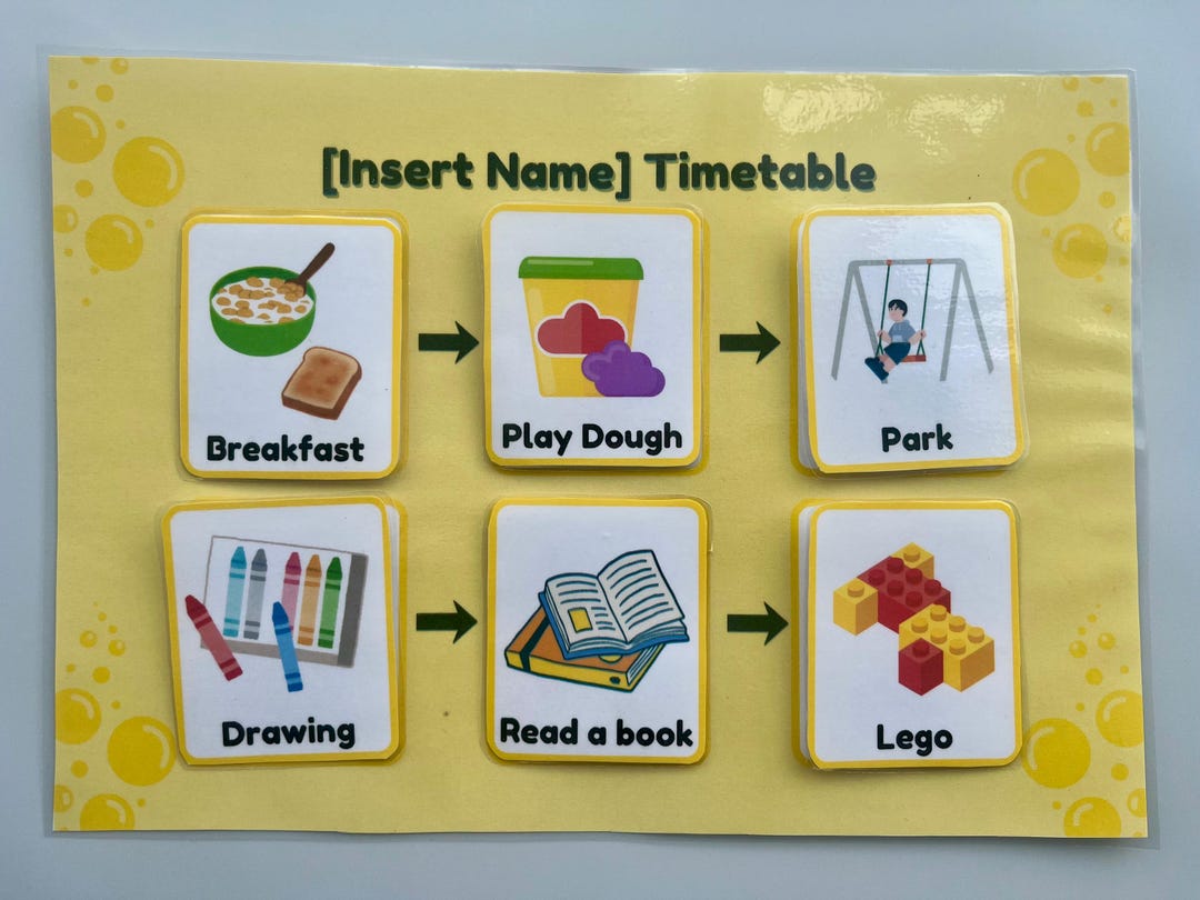 Personalised Visual Timetable - Etsy