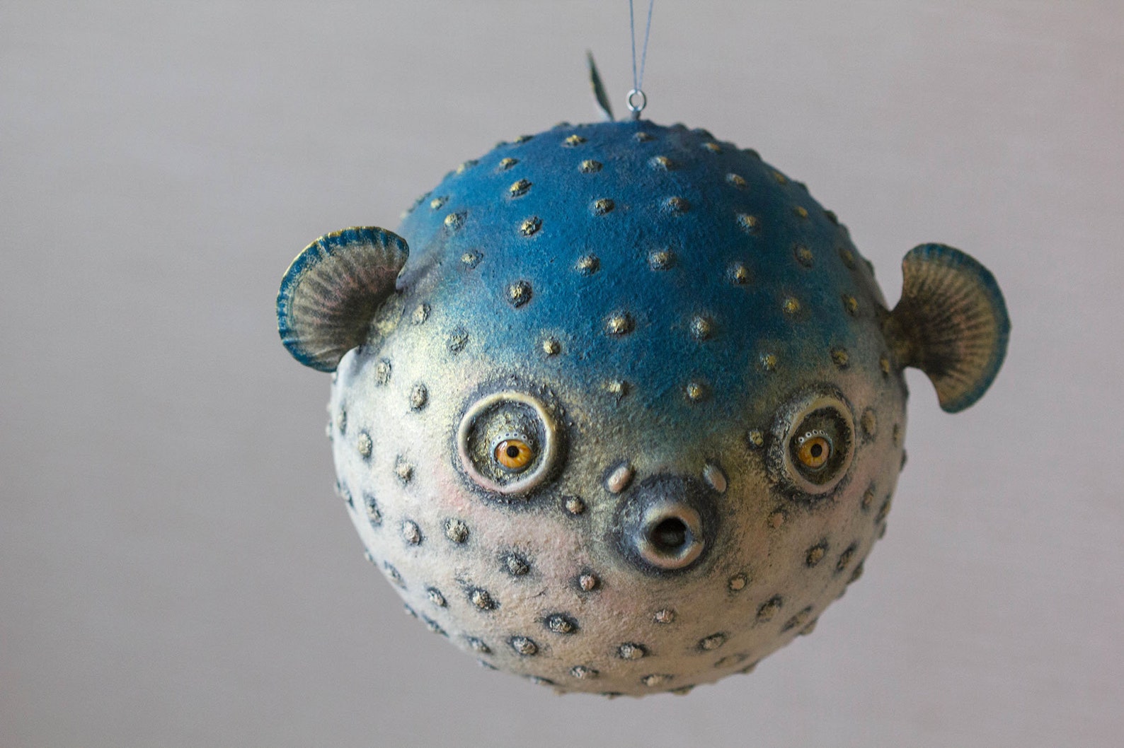 Paper Mache Puffer Fish Sculpture Hanging Mobile Art Unique Etsy paper-mache-puffer-fish-sculpture-hanging-mobile-art-unique-etsy