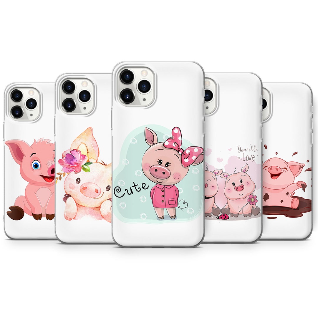 Cute Piggy Pig Phone Case Fits for iPhone SE, 6, 7, 8+, XS, XR, 11, 12 ...