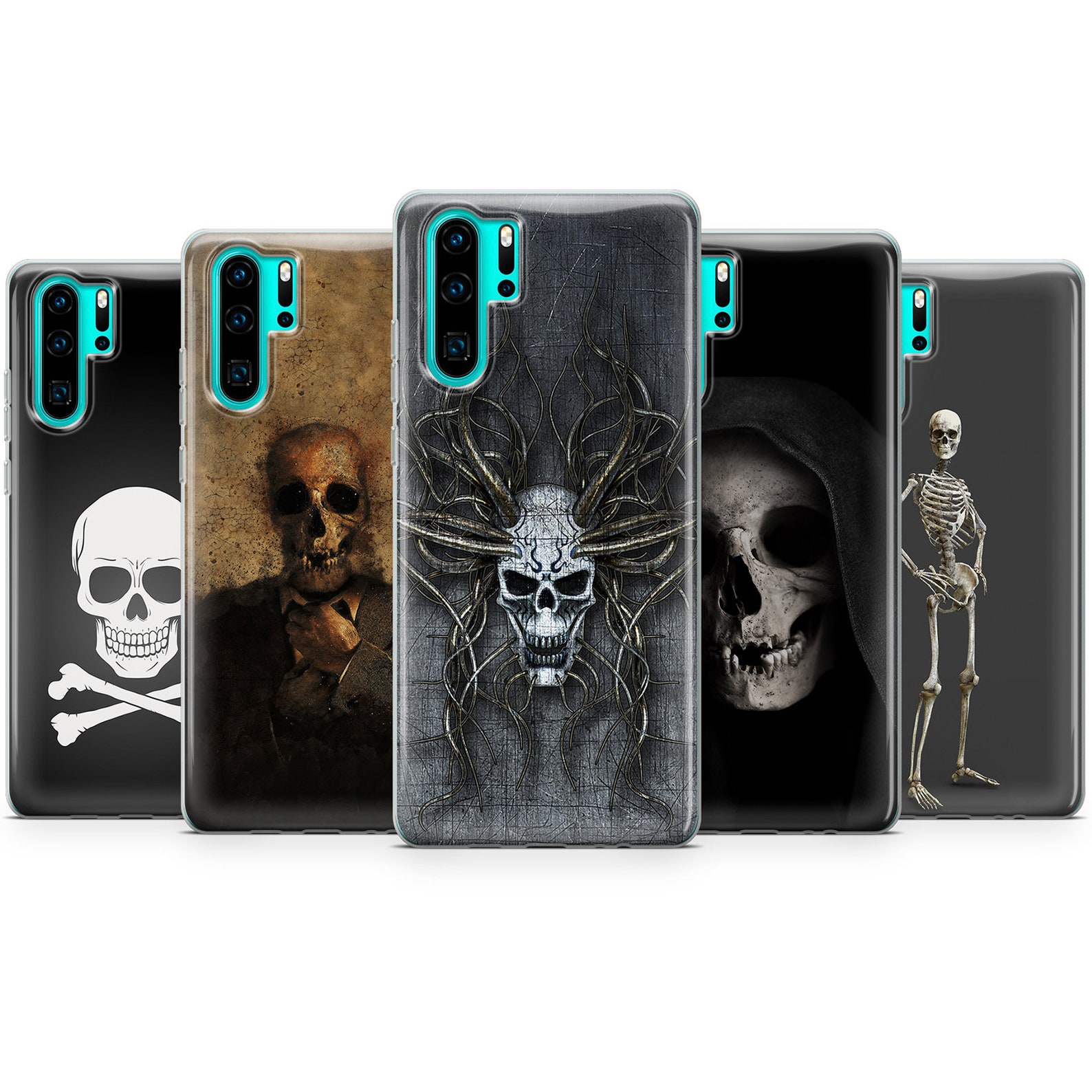 Skeleton Skull Bones Halloween Phone Case Fits for iPhone SE, 6, 7, 8 ...