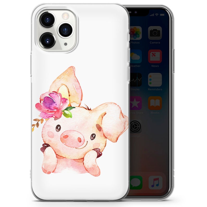 Cute Piggy Pig Phone Case Fits for iPhone SE, 6, 7, 8+, XS, XR, 11, 12 ...