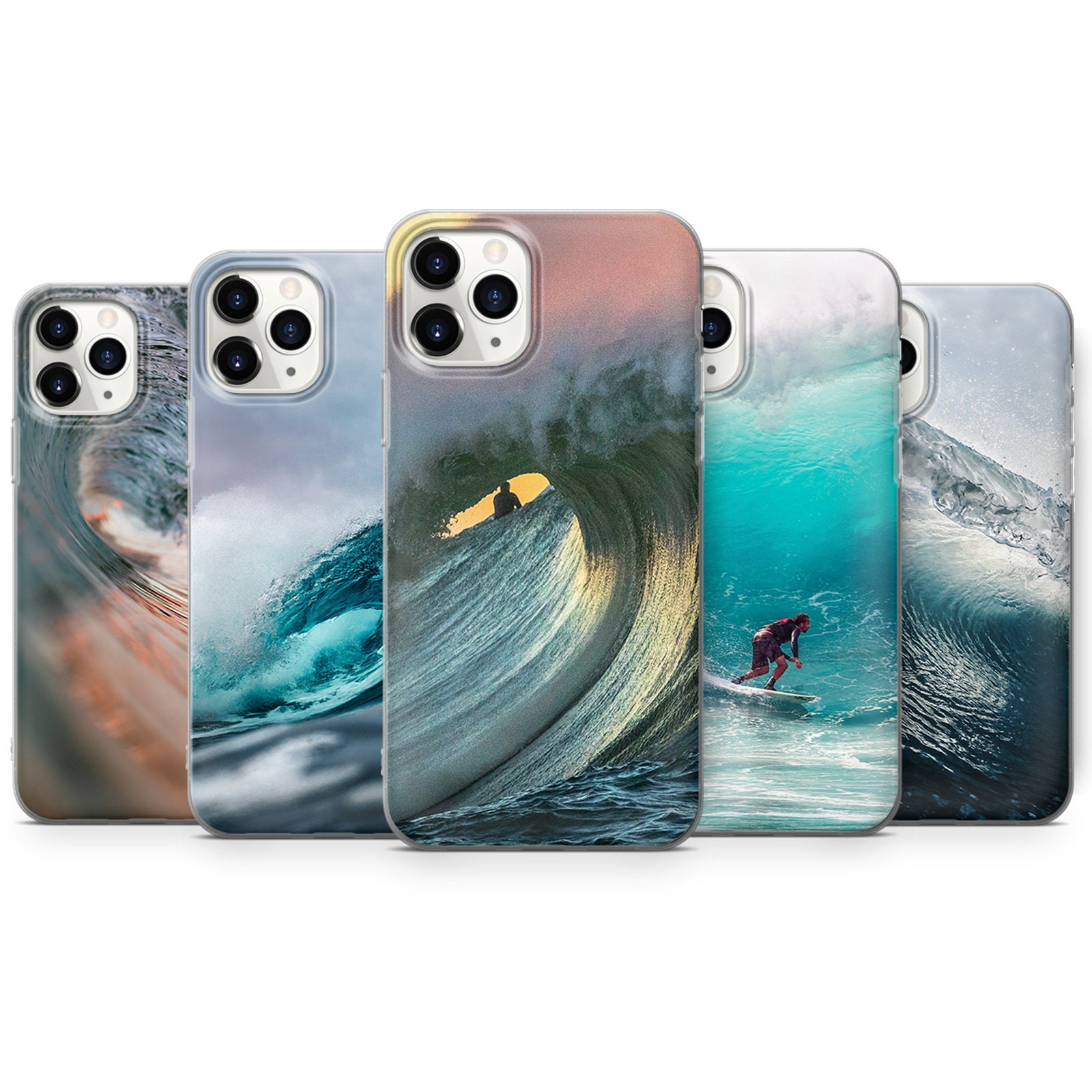 Sea Wave in the Ocean Phone Case past voor iPhone SE, 6, 7, 8, XS, XR ...