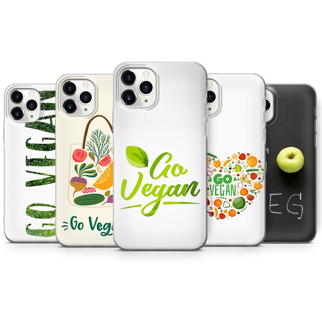 Go Vegan Phone Case Fits for iPhone SE, 6, 7, 8+, XS, XR, 11, 12 Pro ...