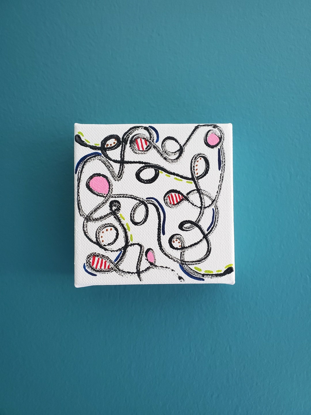 Mini Painting/mini Line Drawing/colorful Decoration/line Drawing/dorm ...