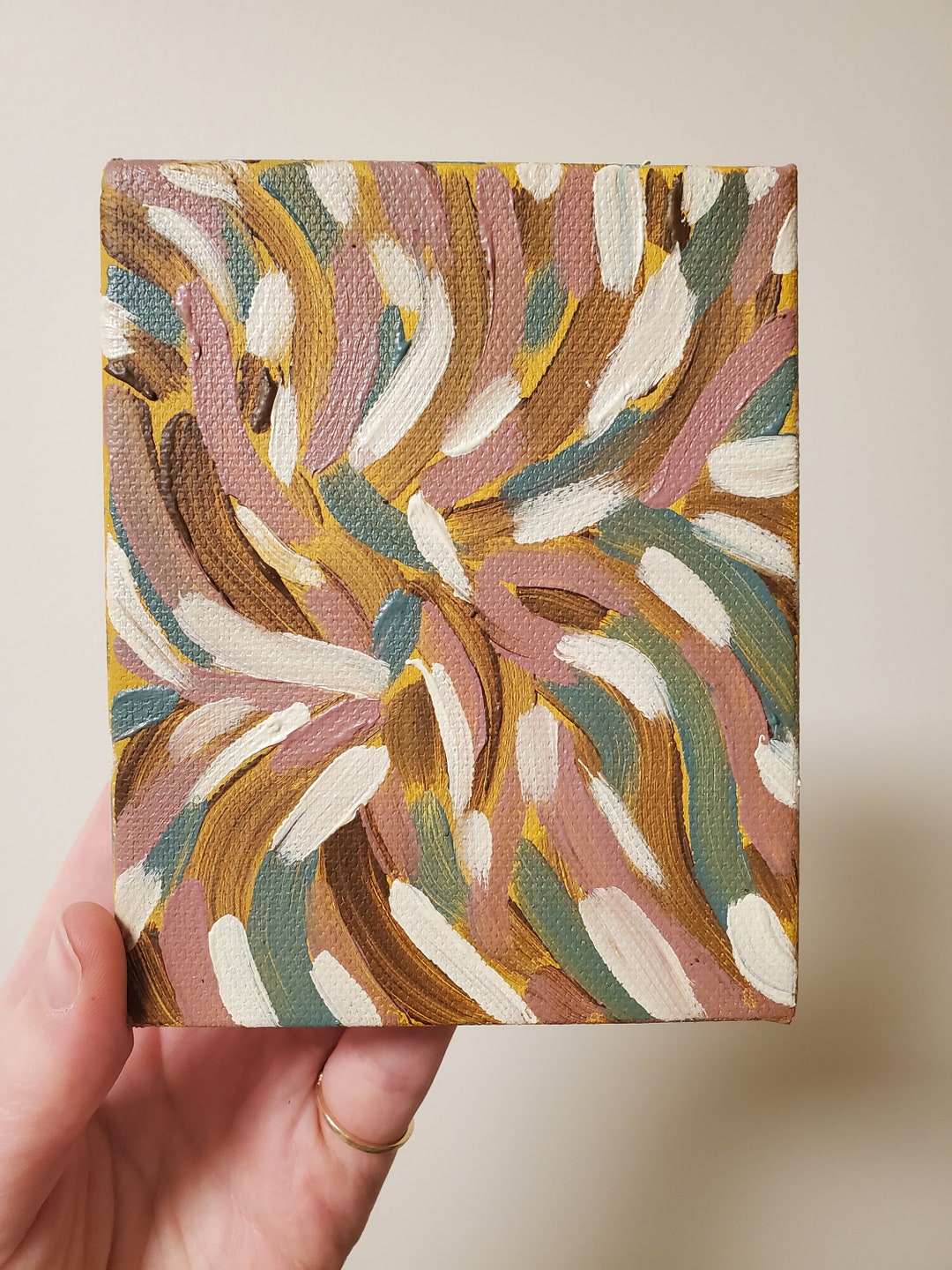 Abstract Painting Small Canvas Artwork Abstract Neutral Tones/ Morning ...