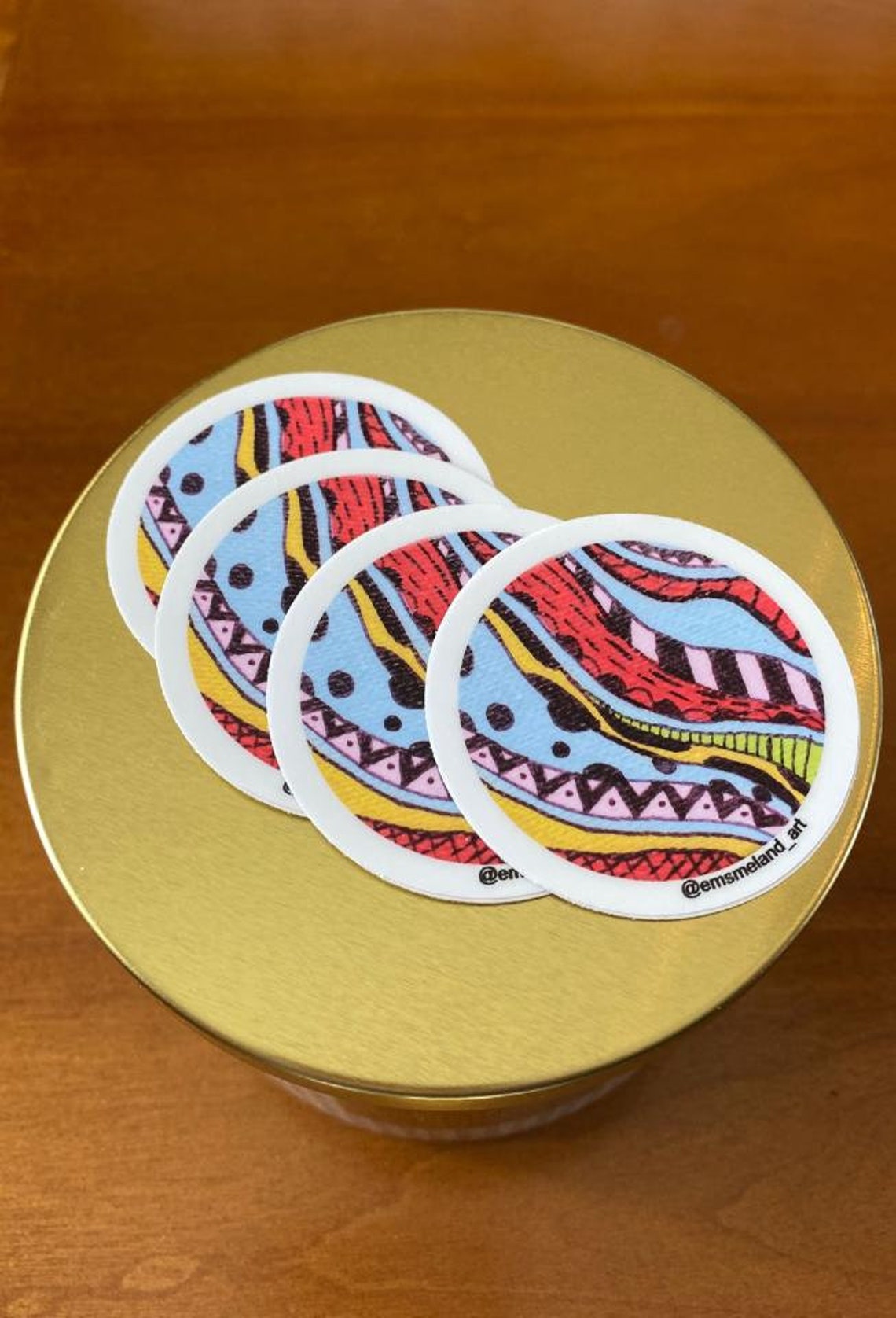 Sticker/2 Inches by 2 Inches/abstract Design/stickers From - Etsy