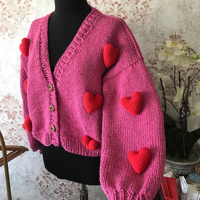 Heart Cardigan - Etsy