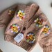 Knit Daisy Smiley Face Cardigan for Baby Toddler, Kids Sweater,chunky ...