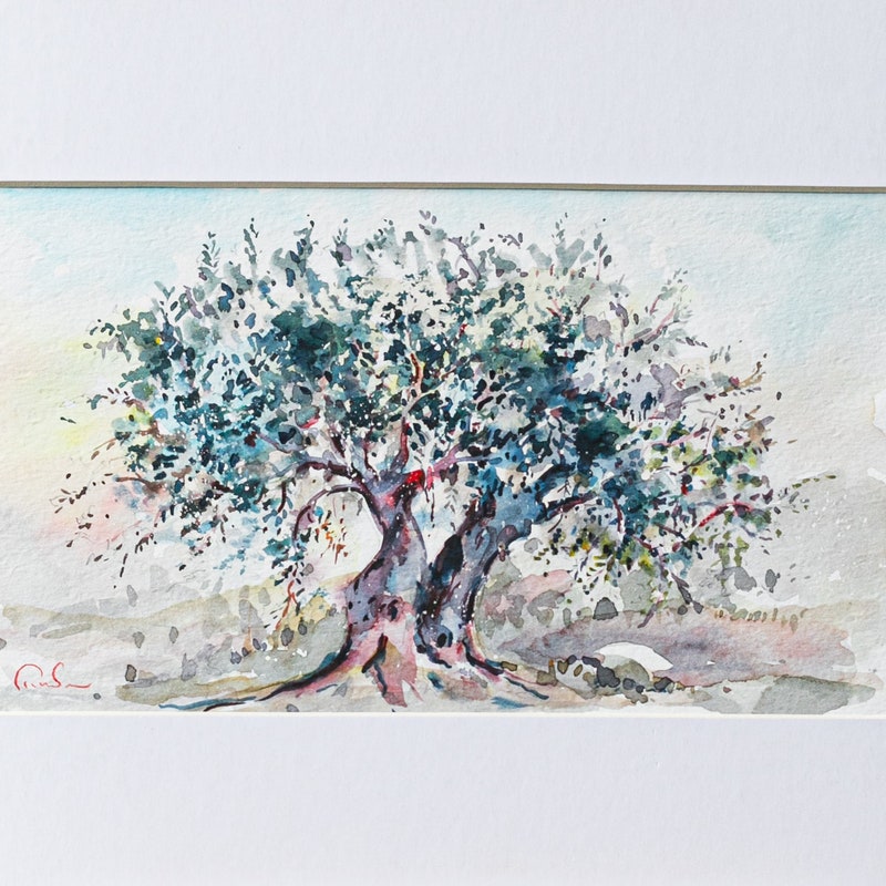 Olive Tree Painting - Etsy