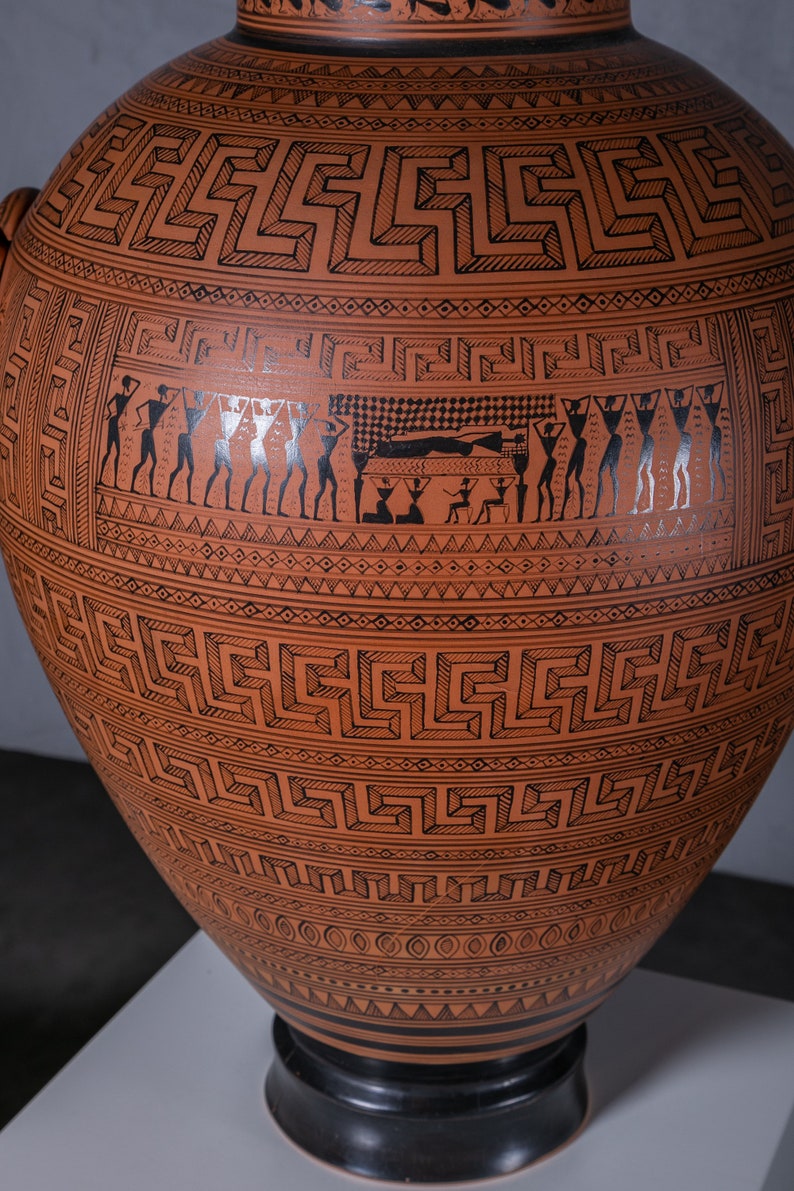 Ancient Greek Funerary Vessel, Funerary Vase,geometric Period,dipylon ...