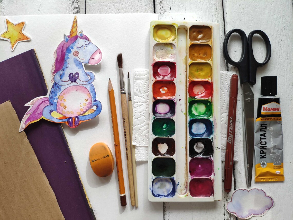 Video Tutorial Step by Step unicorn Art Tutorial - Etsy