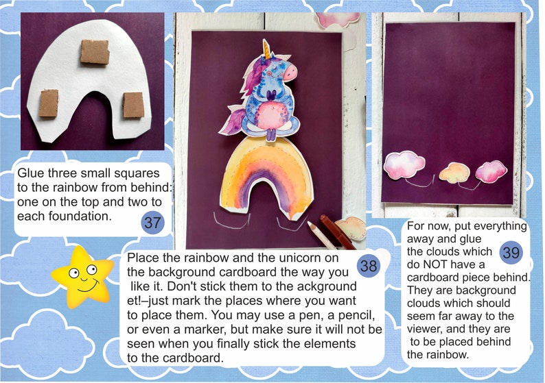 Art Tutorial Watercolor Illustration unicorn on the Rainbow, Draw and ...