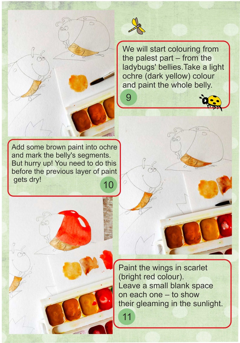 Create Your Own Drawing! PDF Tutorial "spring Story", Step by Step, Kid ...