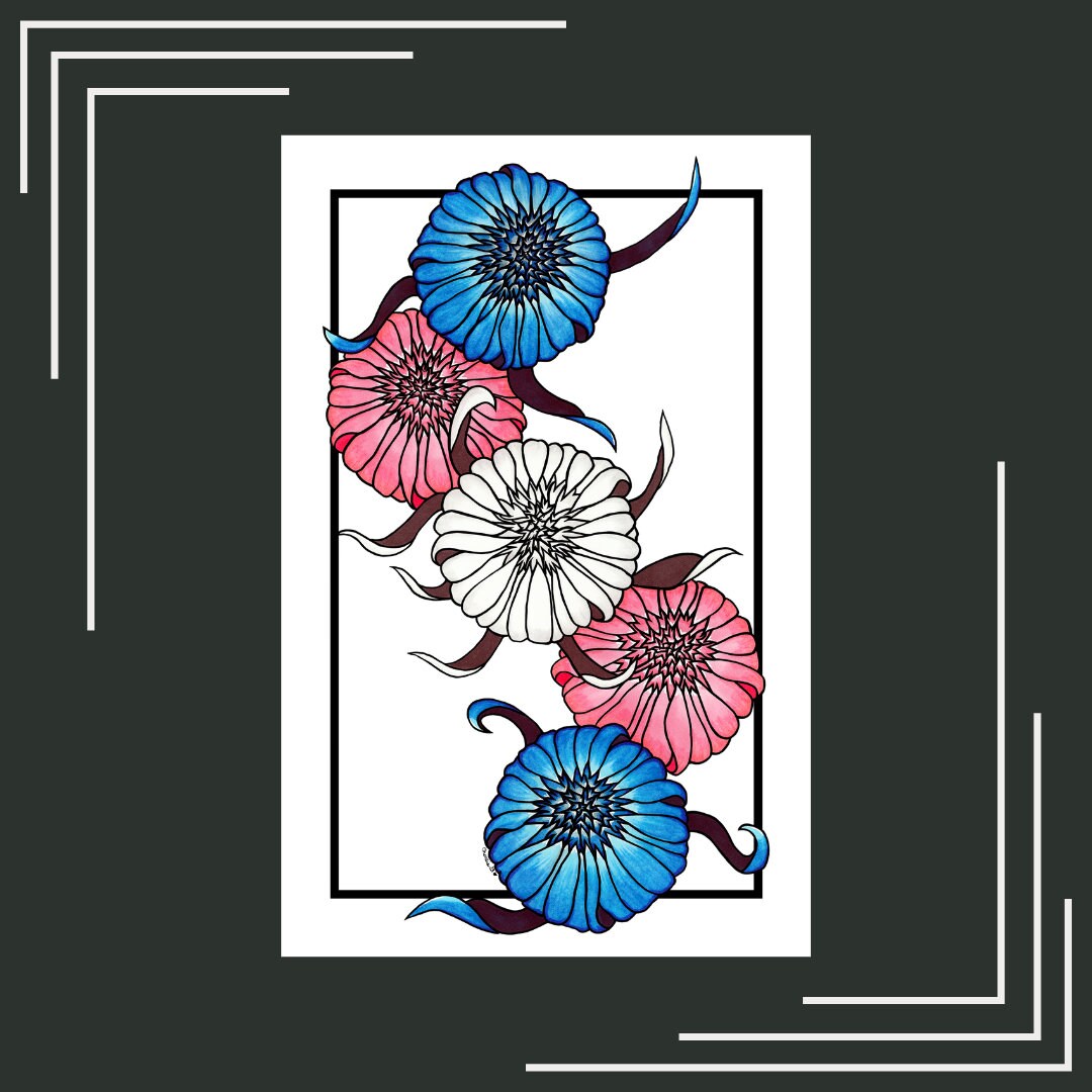 Transgender Bloom pride Garden Collection 11 X 17 Poster - Etsy