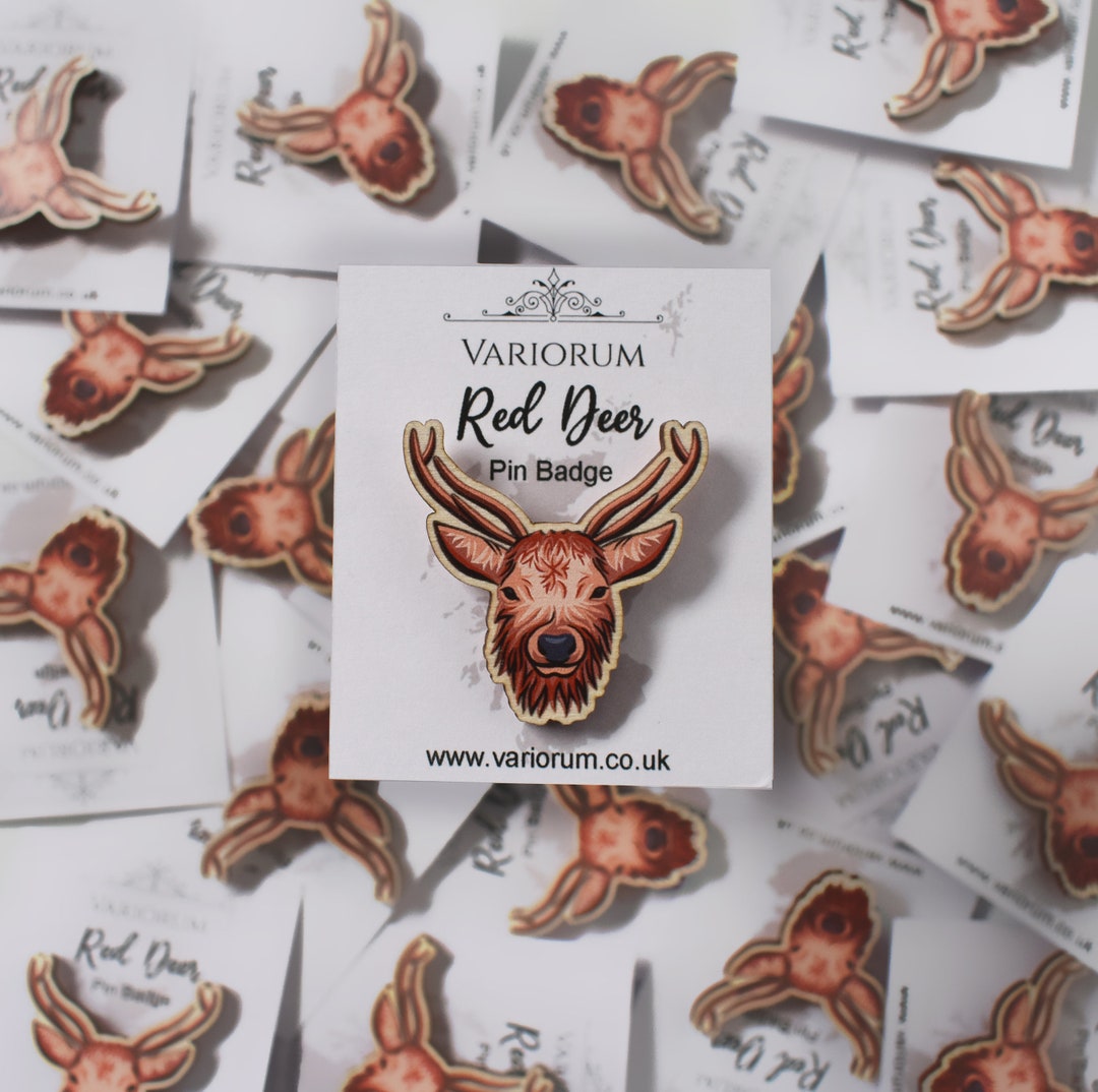 Scottish Red Deer Stag Pin Badge Highland Scotland Accessory for Jacket ...