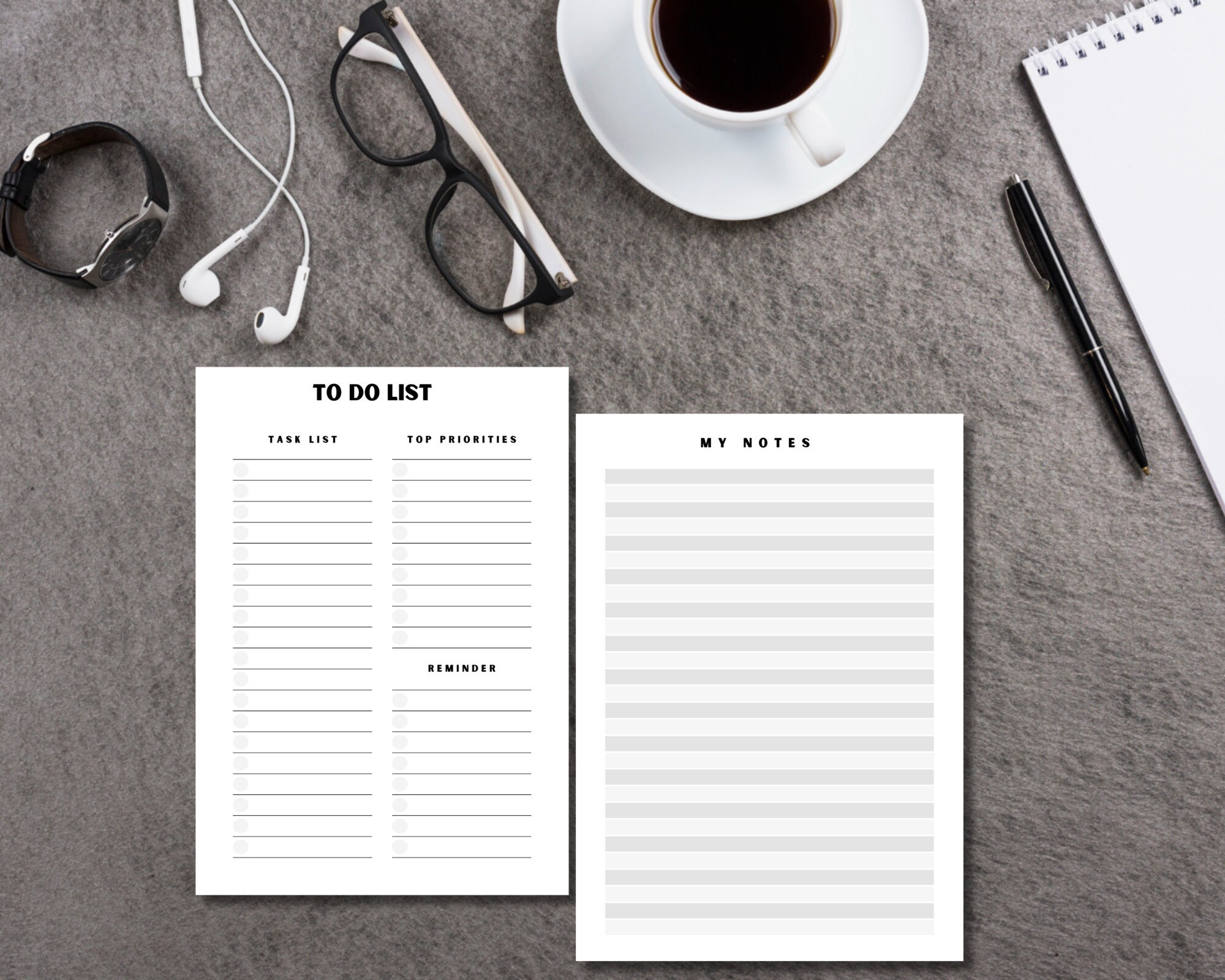 To Do List Printable I Simple Tasks List Template I Productivity ...