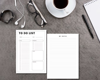 Printable Daily to Do List I Simple Tasks List Template I Productivity ...