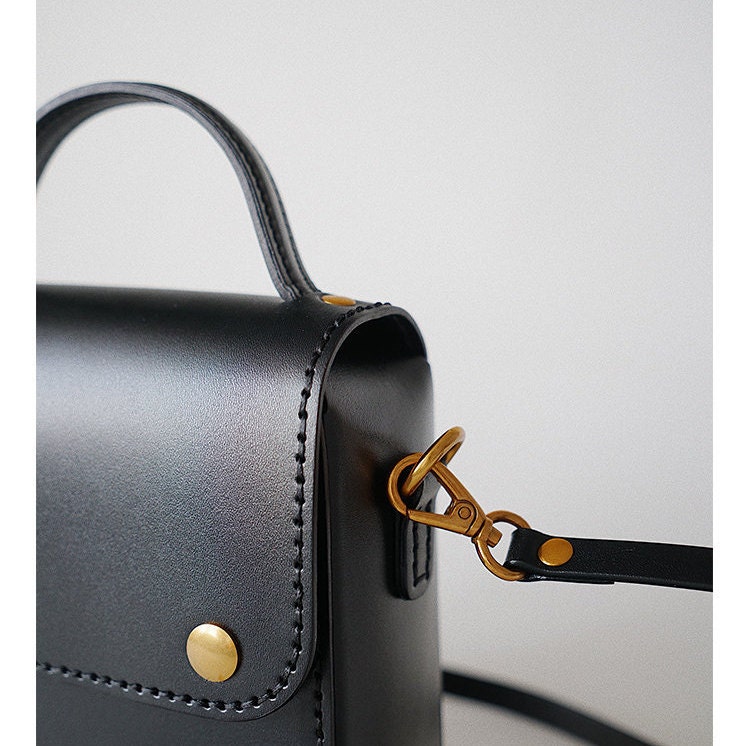 Handmade Leather Crossbody Box Bag - Etsy
