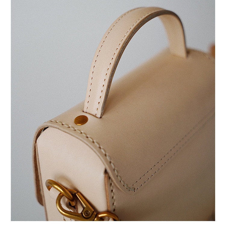 Handmade Leather Crossbody Box Bag - Etsy