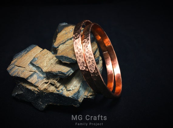 Hammered Copper Armlet Heavy Arm Ring Nordic Torc Solid | Etsy